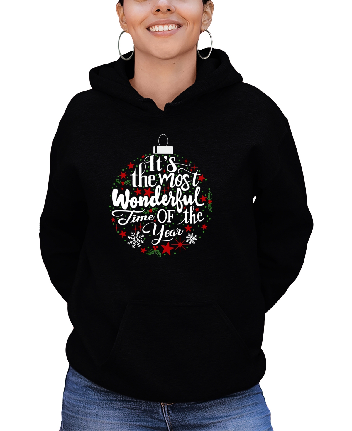 Click here for La Pop Art Womens Christmas Ornament Word Art Hood... prices