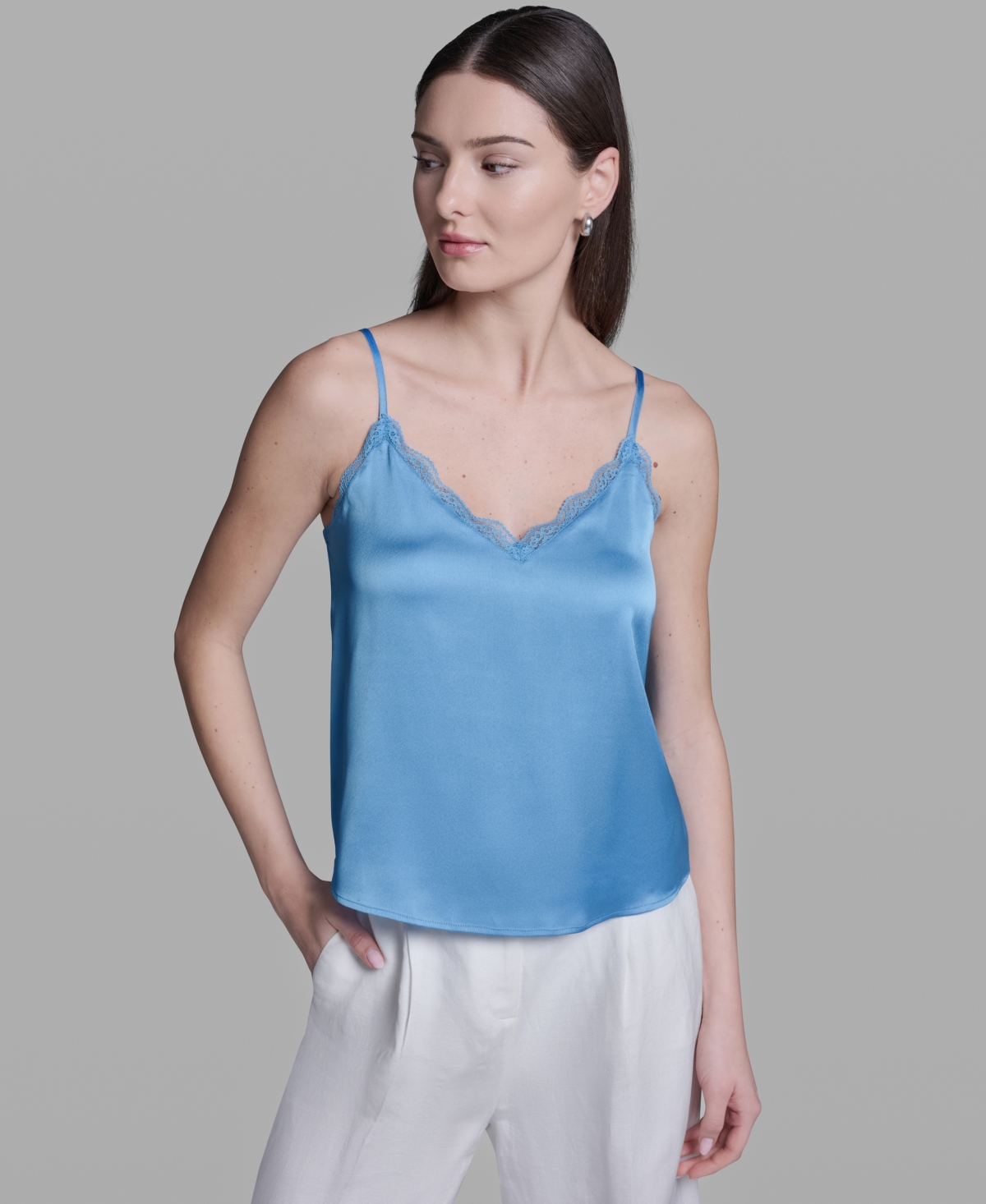 Click here for Bcbg Womens Sleeveless V-Neck Cami Top - Coastal M... prices