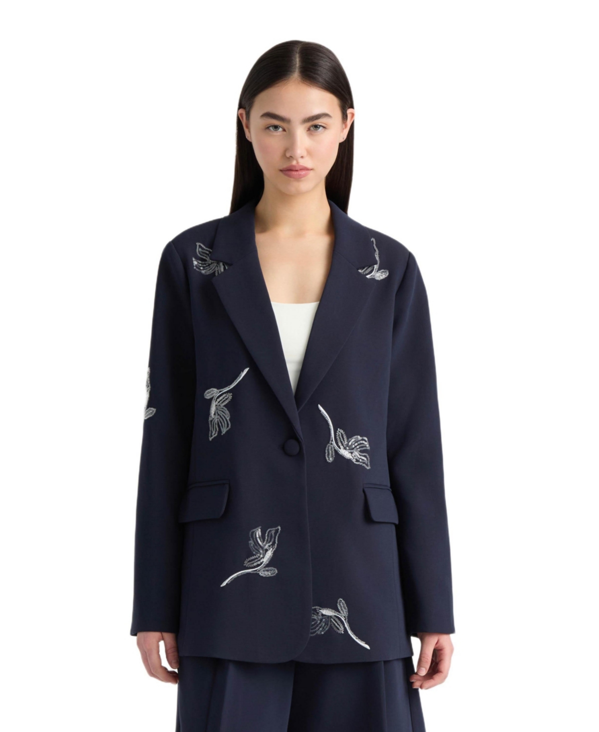 Click here for Nvlt Womens Embellished Blazer - Navy prices
