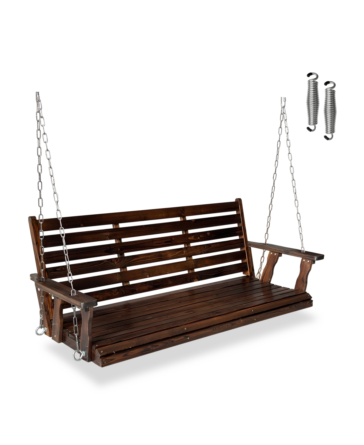 Click here for Mega Casa 3-Seater 5 Ft Wooden Porch Swing for Out... prices