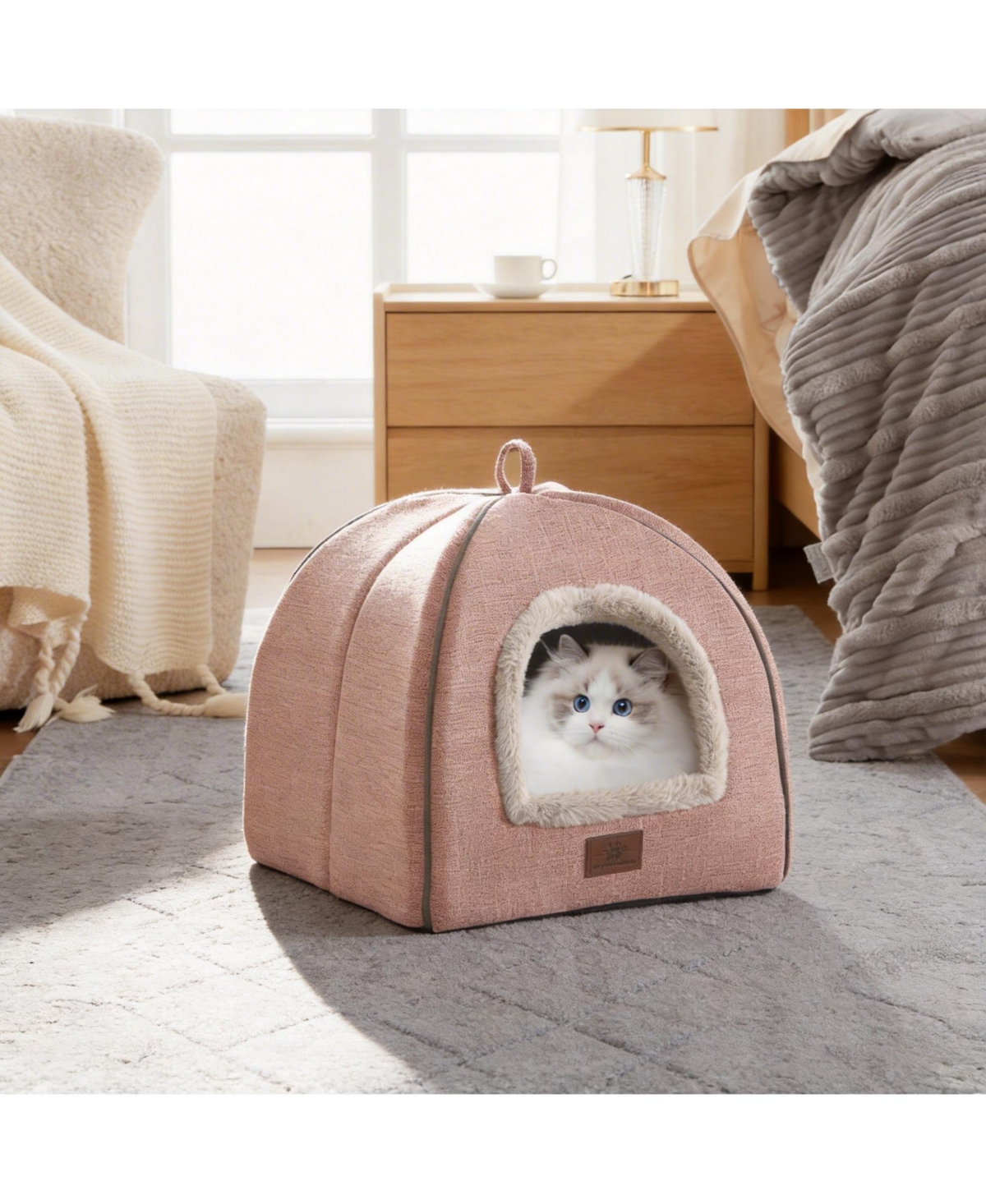 Click here for Aronkl Foldable Cat Bed Cave Tent with Removable W... prices