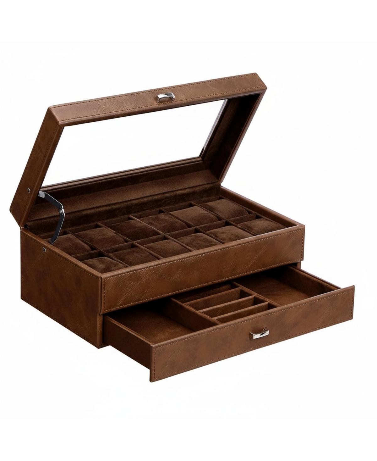 Click here for Yigii 2Layer 12Slot Watch Box Pu Leather Removable... prices