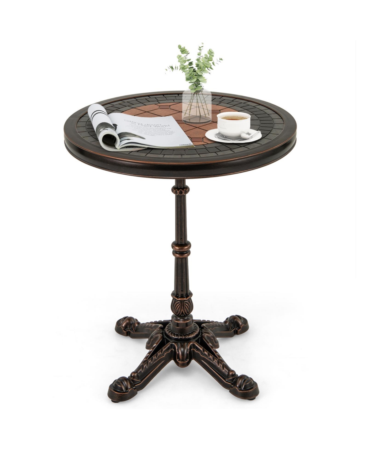 Click here for Slickblue Round Patio Side Table Weather-resistant... prices