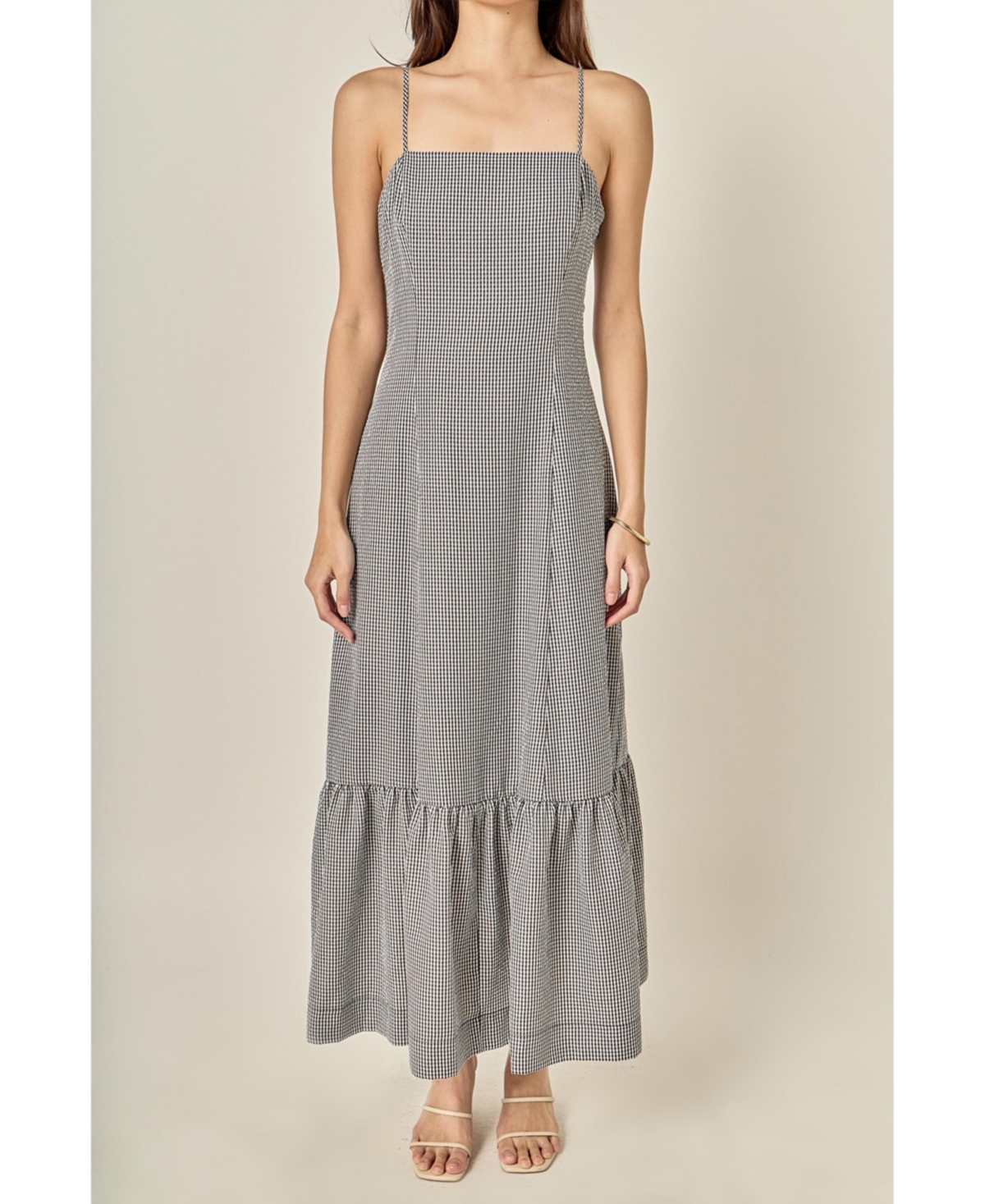 Click here for English Factory Womens Gingham Maxi Dress - Black... prices