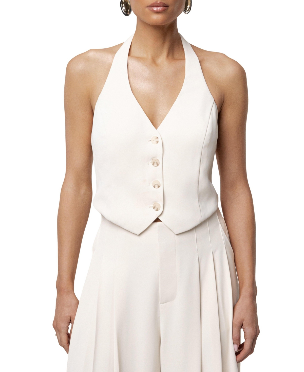 Click here for Jluxlabel Womens Signature Elegance Vest - Ivory prices