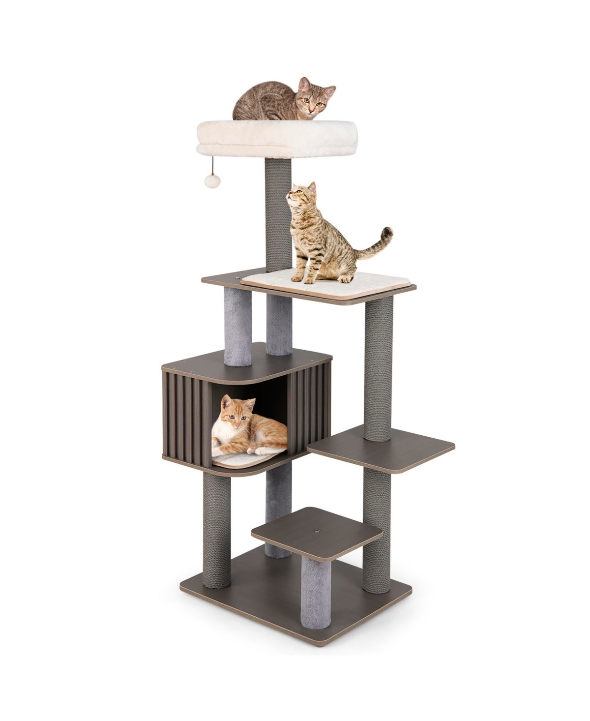 Click here for Cozito Cat Tree 59 in Multi-Level with Cushion Top... prices