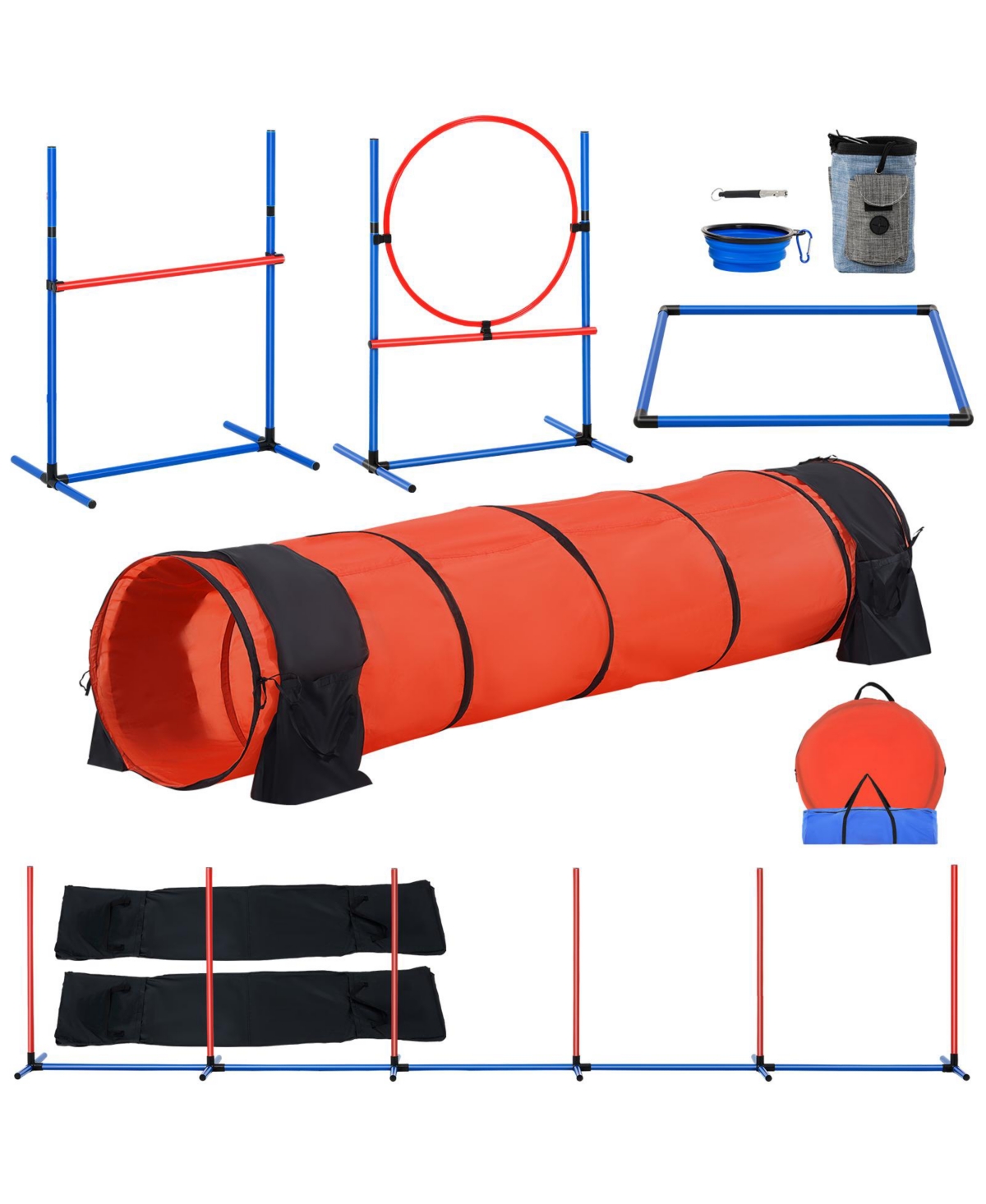 Click here for Cozito Dog Agility Training Set 5 Piece Tunnel Hur... prices
