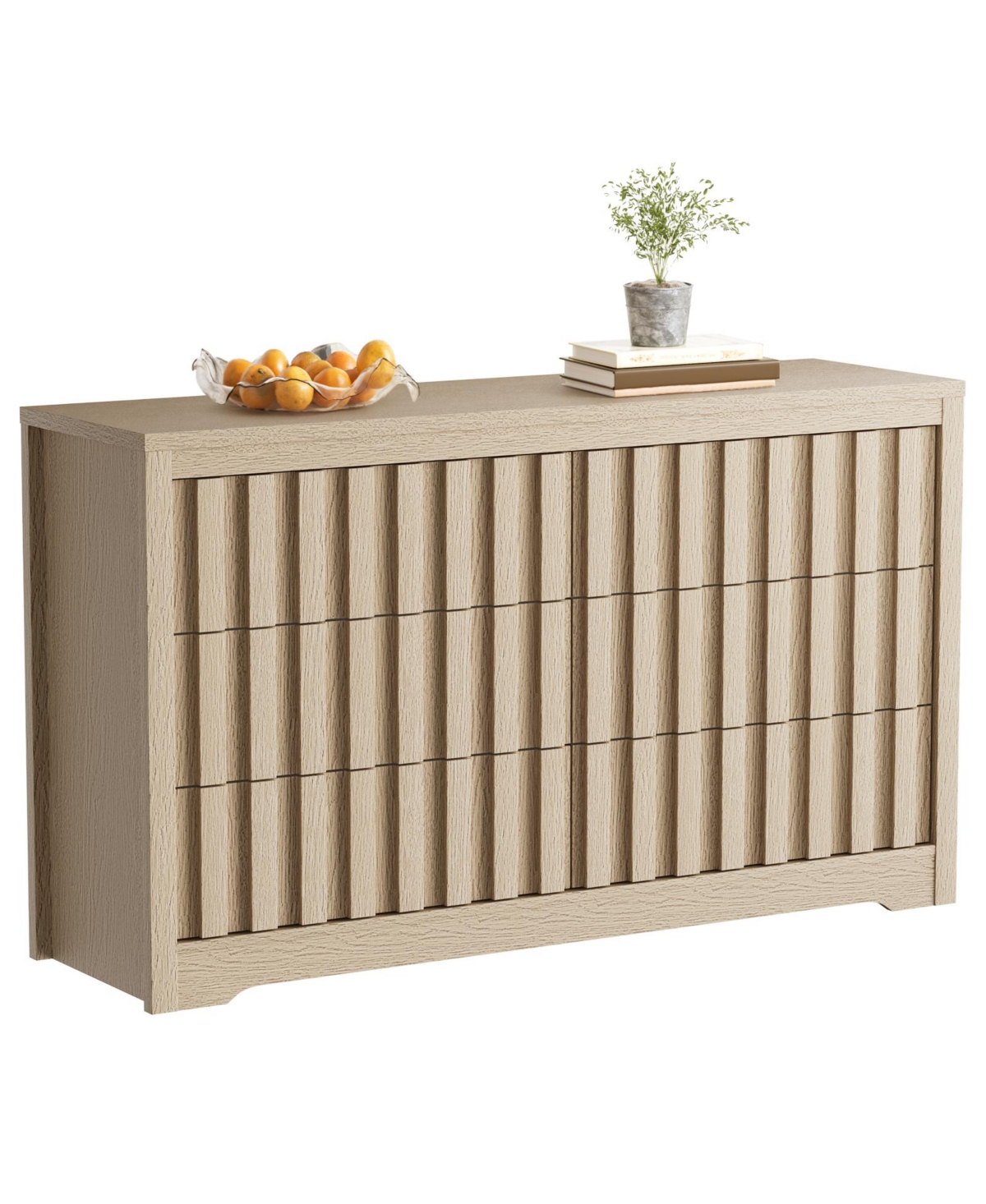 Click here for gaomon Bedroom Fluted Dresser  Wooden Chest of Dra... prices