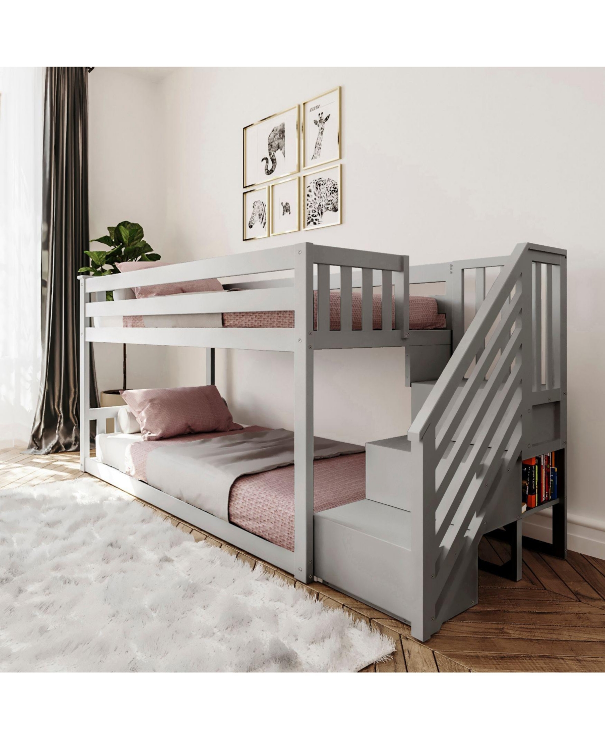 Click here for Max & Lily Solid Wood Twin over Twin Low Bunk Bed... prices
