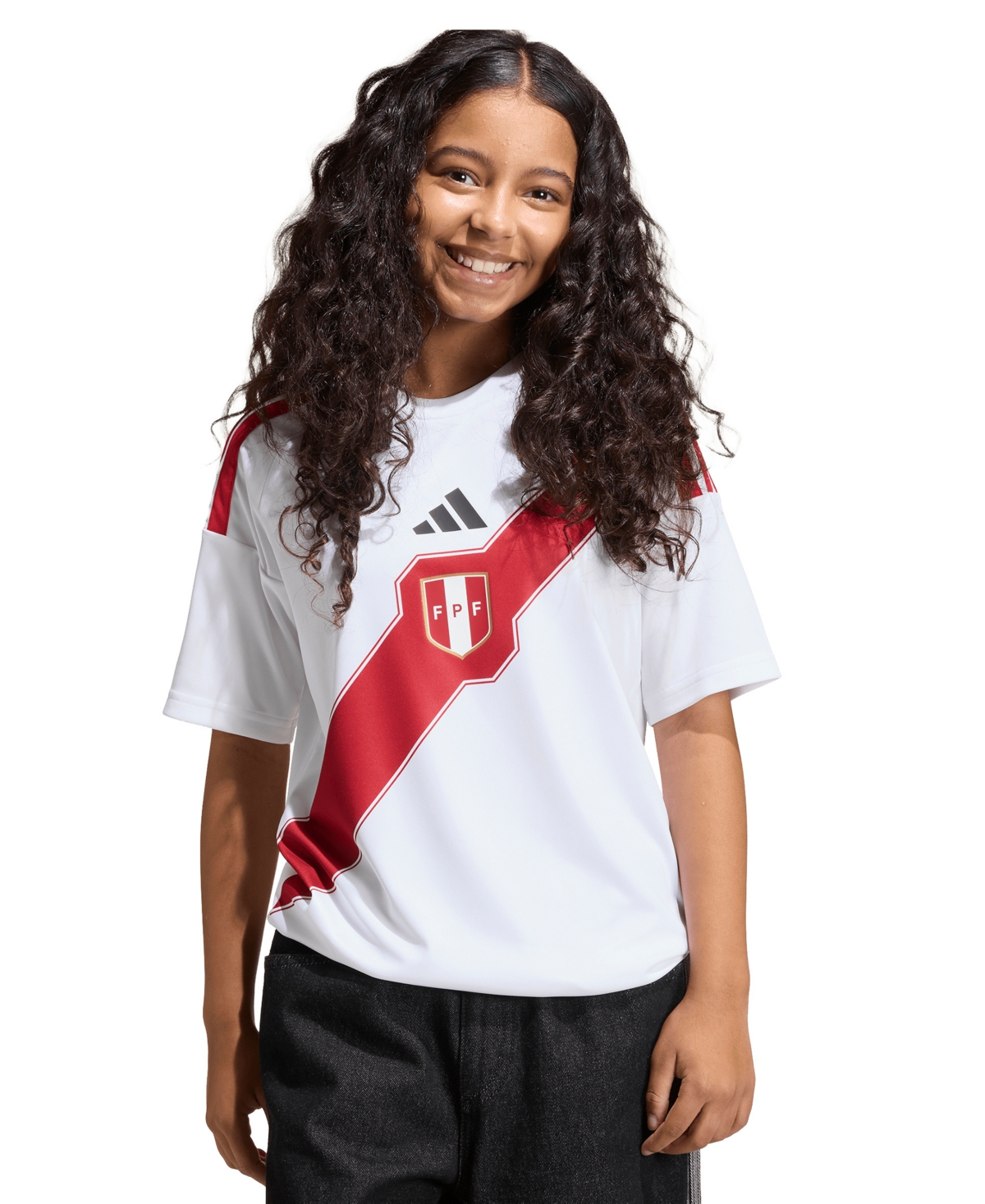 Click here for adidas Girls 7-16 Peru Crewneck Home Fan Jersey T-... prices
