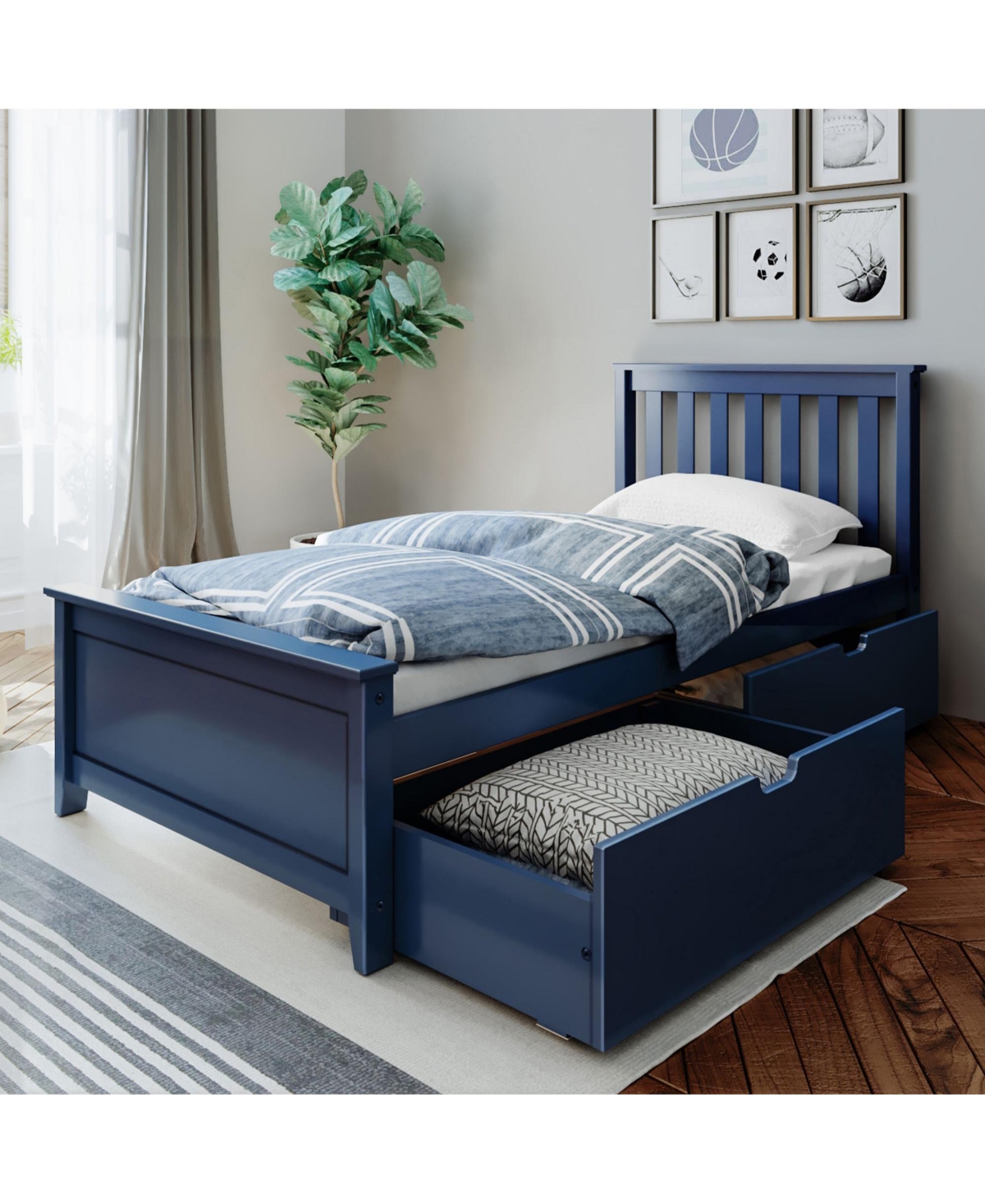 Click here for Max & Lily Twin Bed Frame with Storage Drawer  Sol... prices
