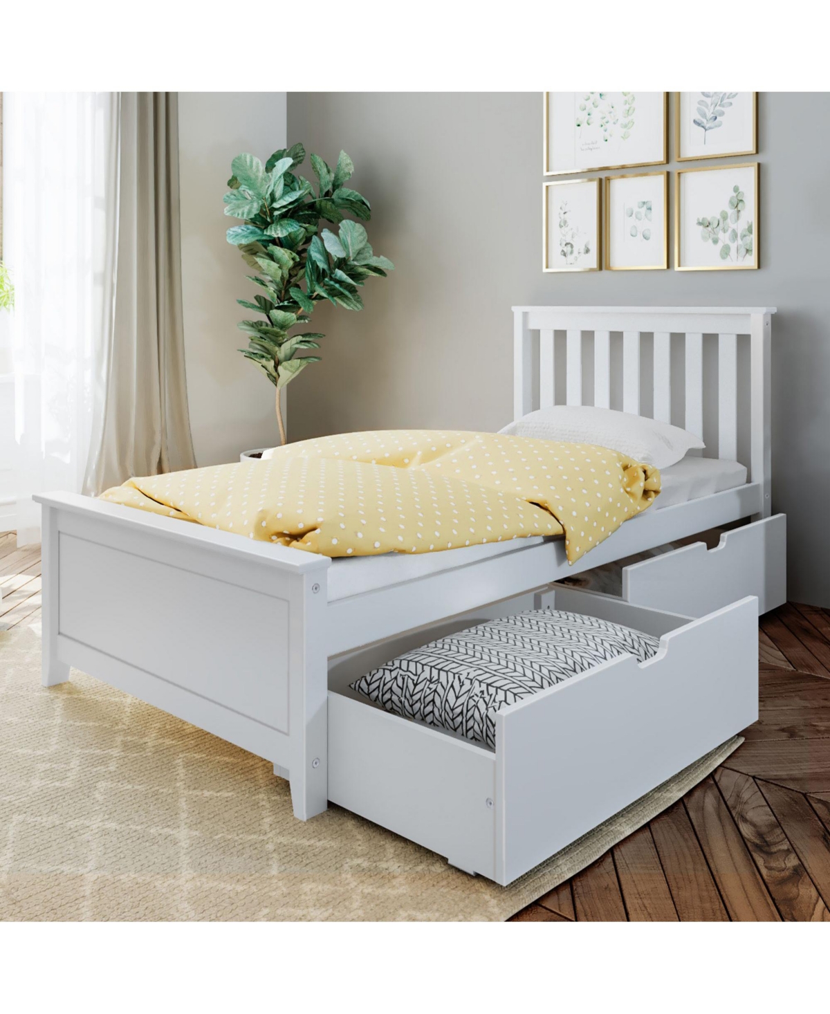 Click here for Max & Lily Twin Bed Frame with Storage Drawer  Sol... prices