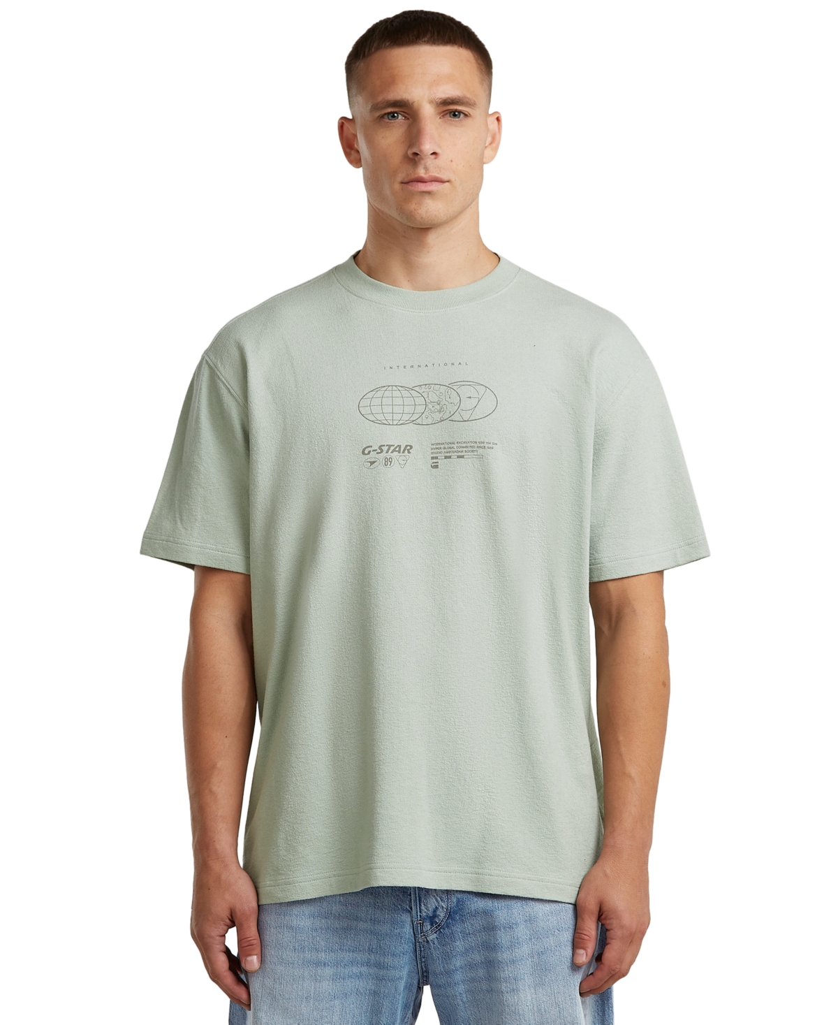 Click here for G-Star Raw Mens Globes Relaxed-Fit T-Shirt - Pale... prices