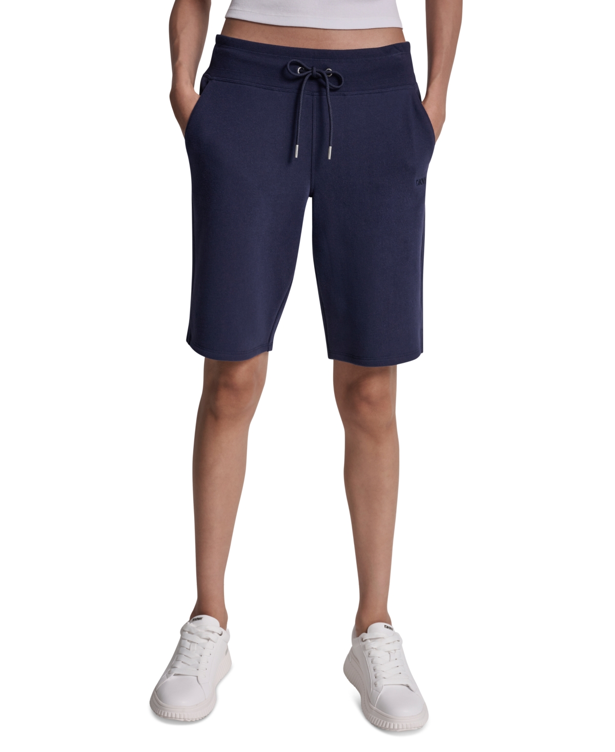 Click here for Dkny Sport Womens Embroidered Logo Bermuda Shorts... prices