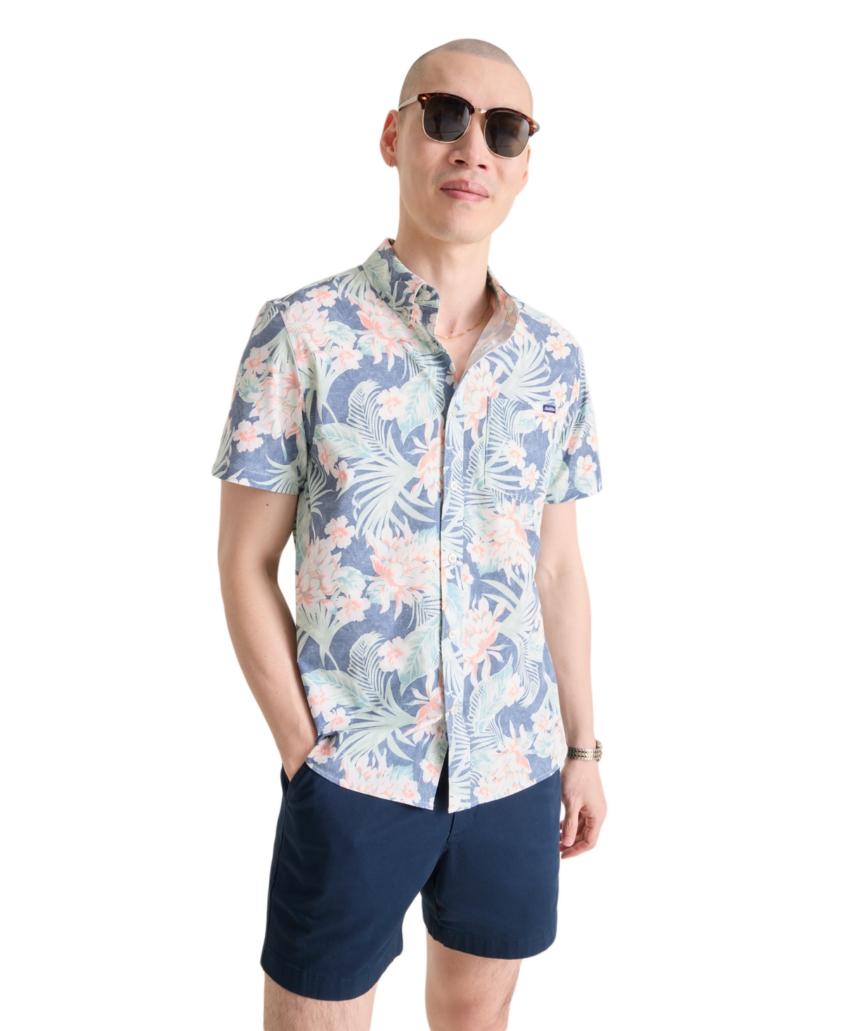 Click here for Chubbies Mens The Resort Wear Printed Shirt - Blue... prices