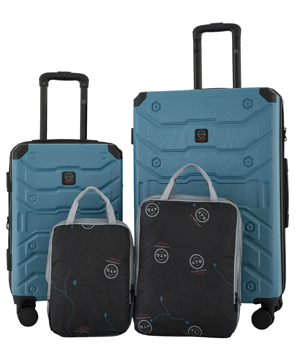 Click here for Wrangler Trailway 4 Piece Hardside Luggage Set - S... prices
