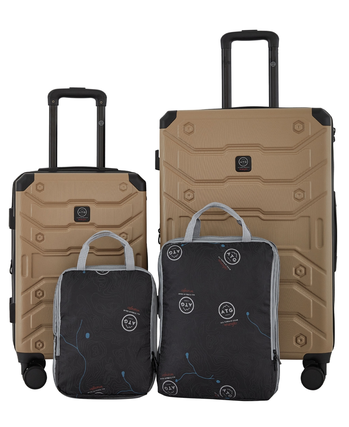 Click here for Wrangler Trailway 4 Piece Hardside Luggage Set - T... prices