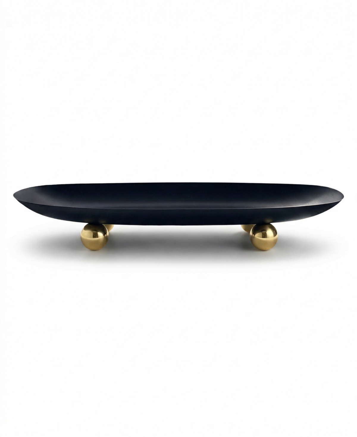 Click here for Godinger Temari Footed 5.62 Oval Platter - Black prices