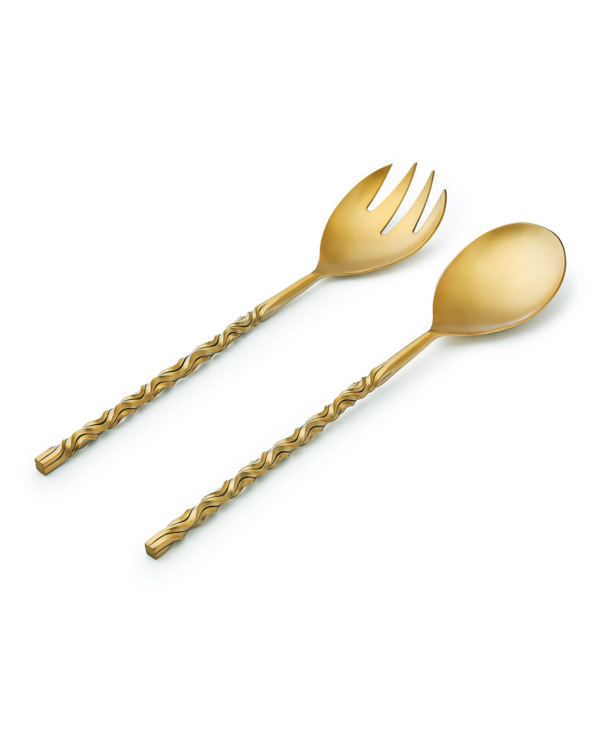 Click here for Godinger Surge Matte 2-Pc. Salad Server Set - Gold prices
