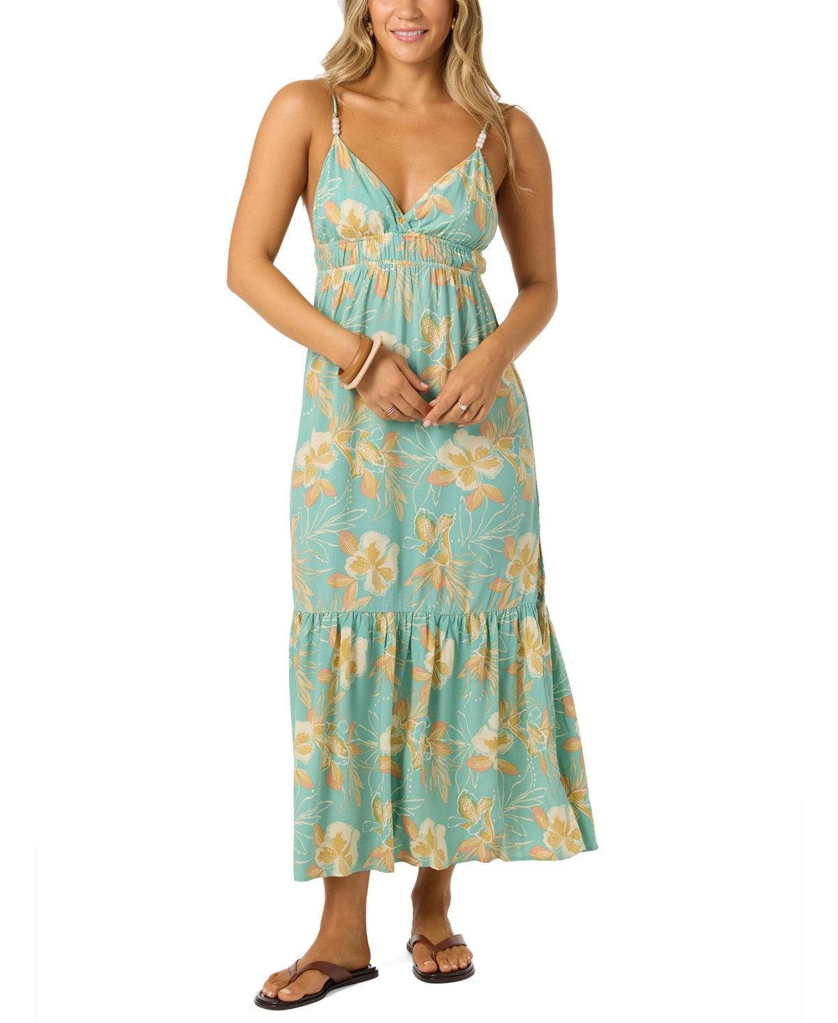 Click here for ONeill Womens Viscose Julez Tiki Printed Midi Dres... prices
