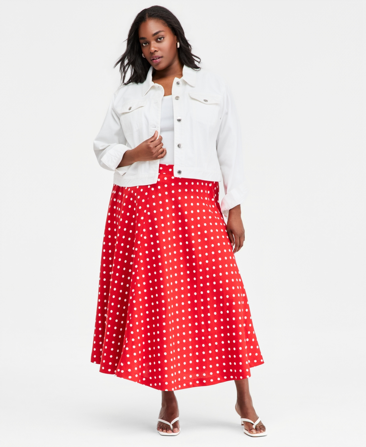 Click here for On 34th Trendy Plus Size Midi Circle Skirt  Macys... prices