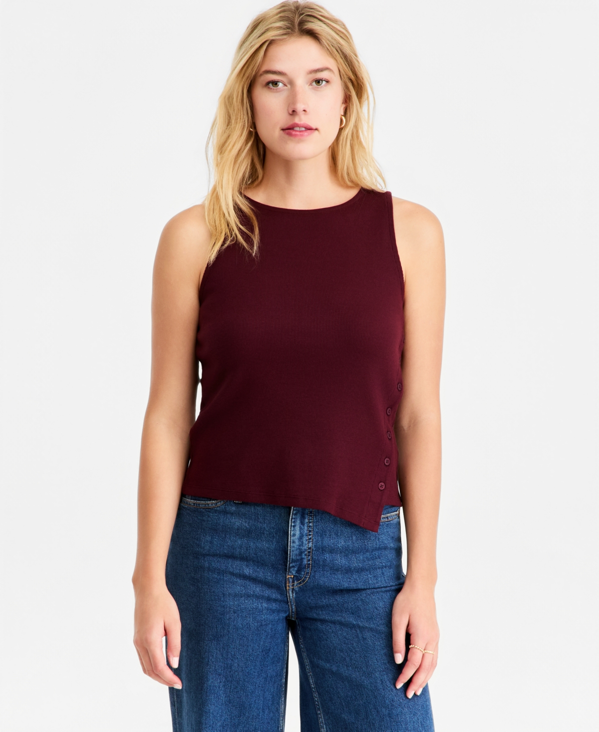 Click here for On 34th Womens Boatneck Side Button Tank  Macys Ex... prices