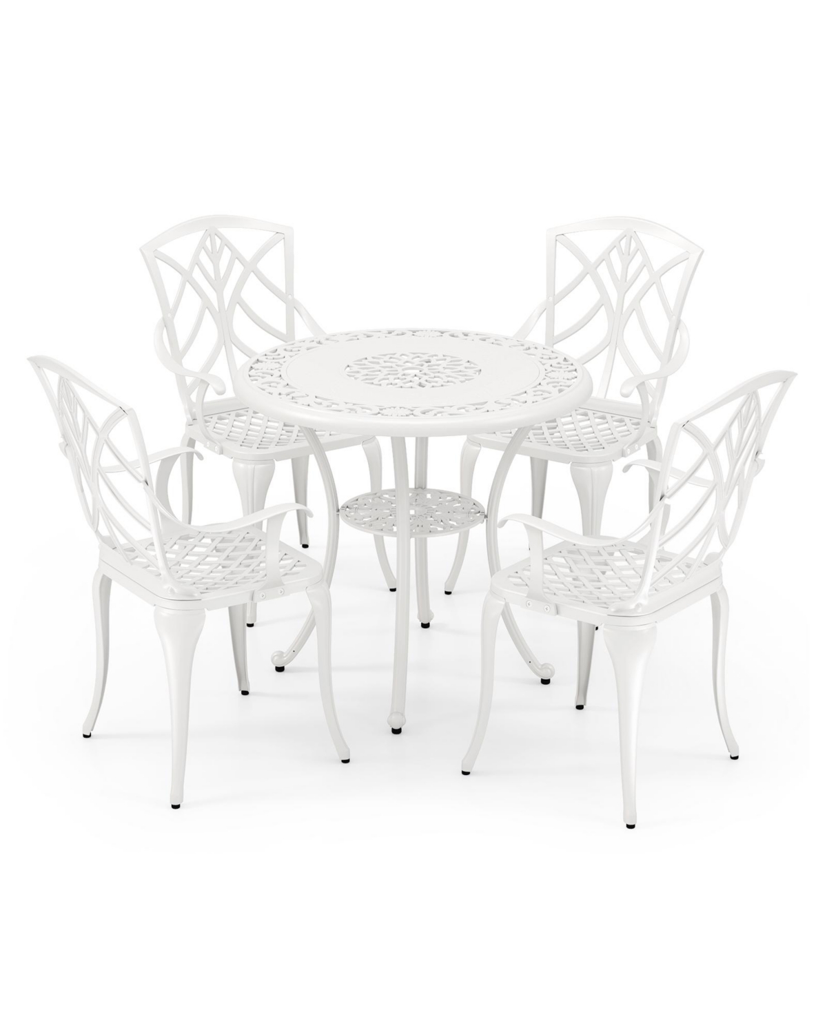 Click here for Sugift 31.5 in Round Patio Dining Table for 4 Cast... prices