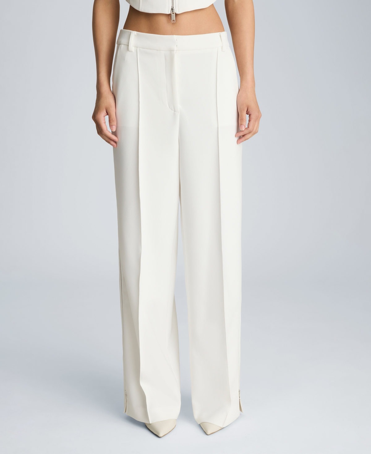 Click here for Kenneth Cole Womens High-Rise Pintuck Pants - Pure... prices