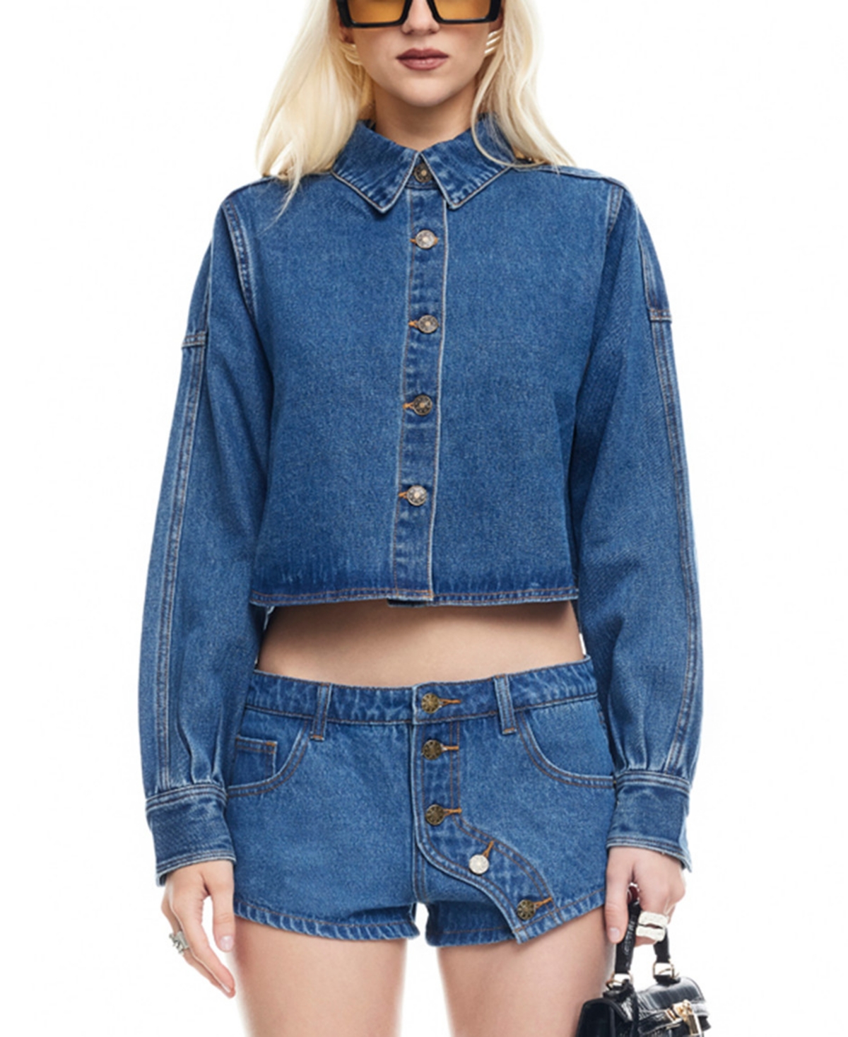 Click here for Lioness Womens Sundrenched Button-Front Long-Sleev... prices