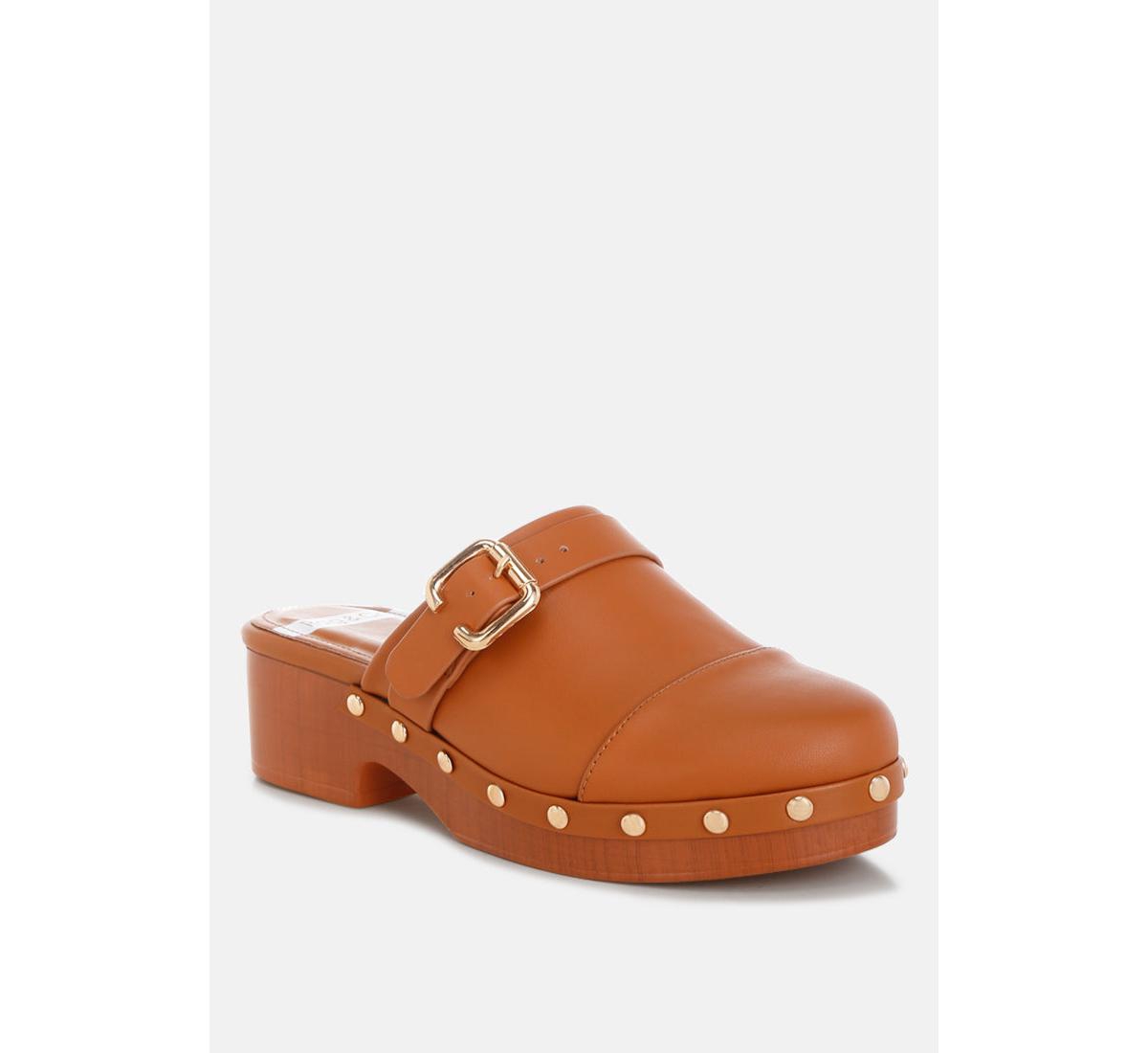 Click here for Rag & Co Womens Pinto Studded Genuine Leather Clog... prices