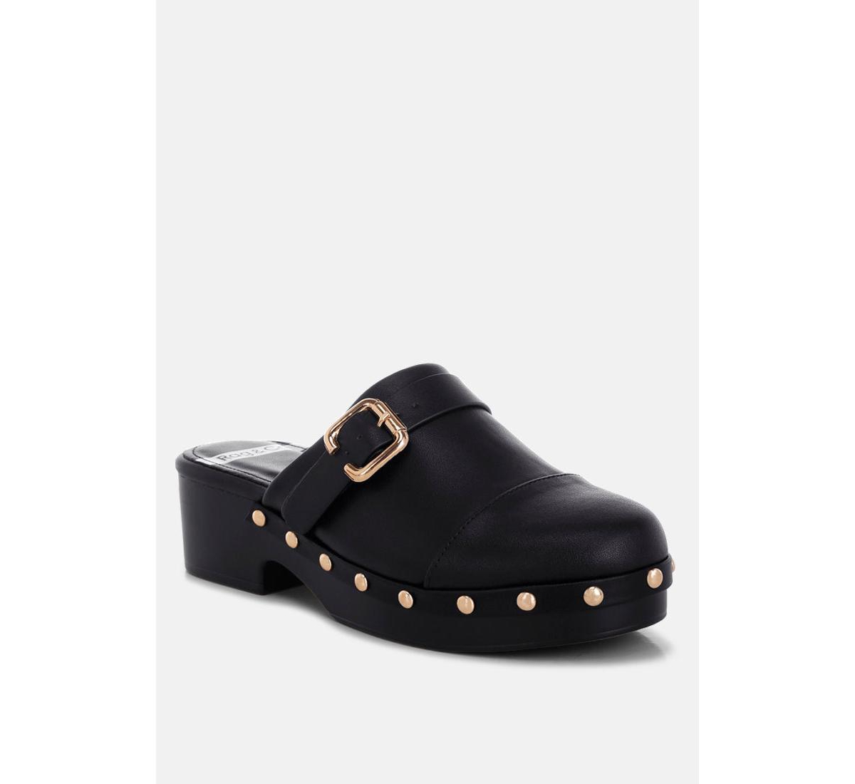 Click here for Rag & Co Womens Pinto Studded Genuine Leather Clog... prices