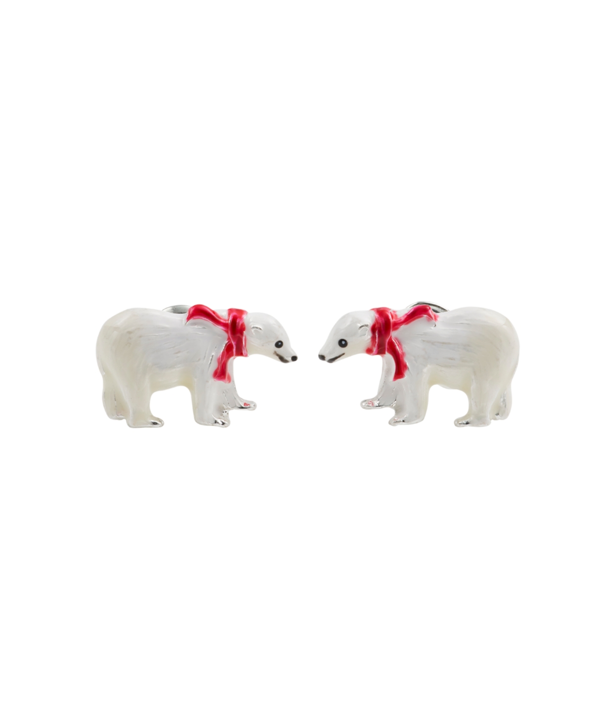 Click here for Fable England Cosy Polar Bear Silver Stud Earrings... prices