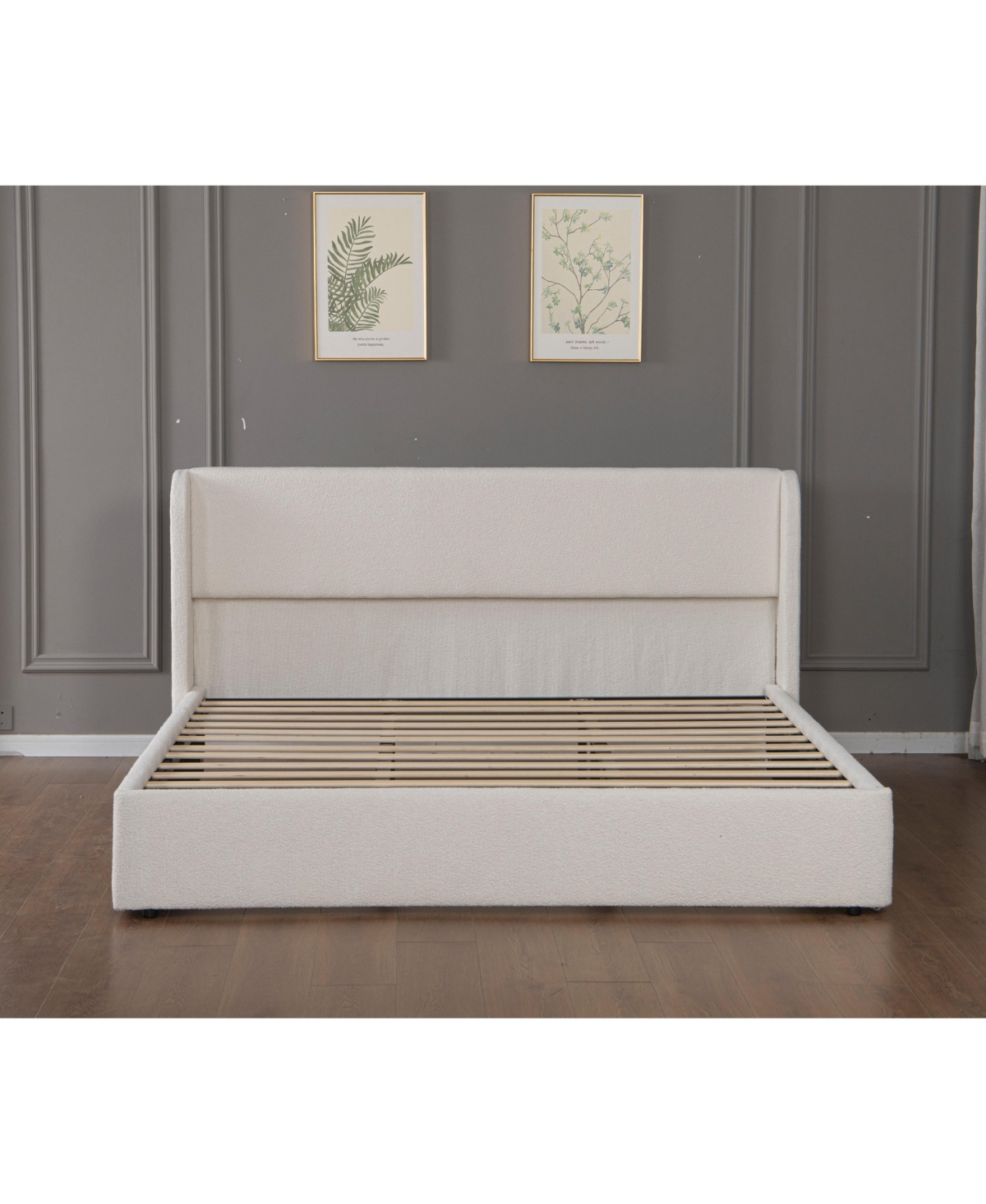 Click here for Lucky One Queen Size Boucle Bed Frame  Upholstered... prices