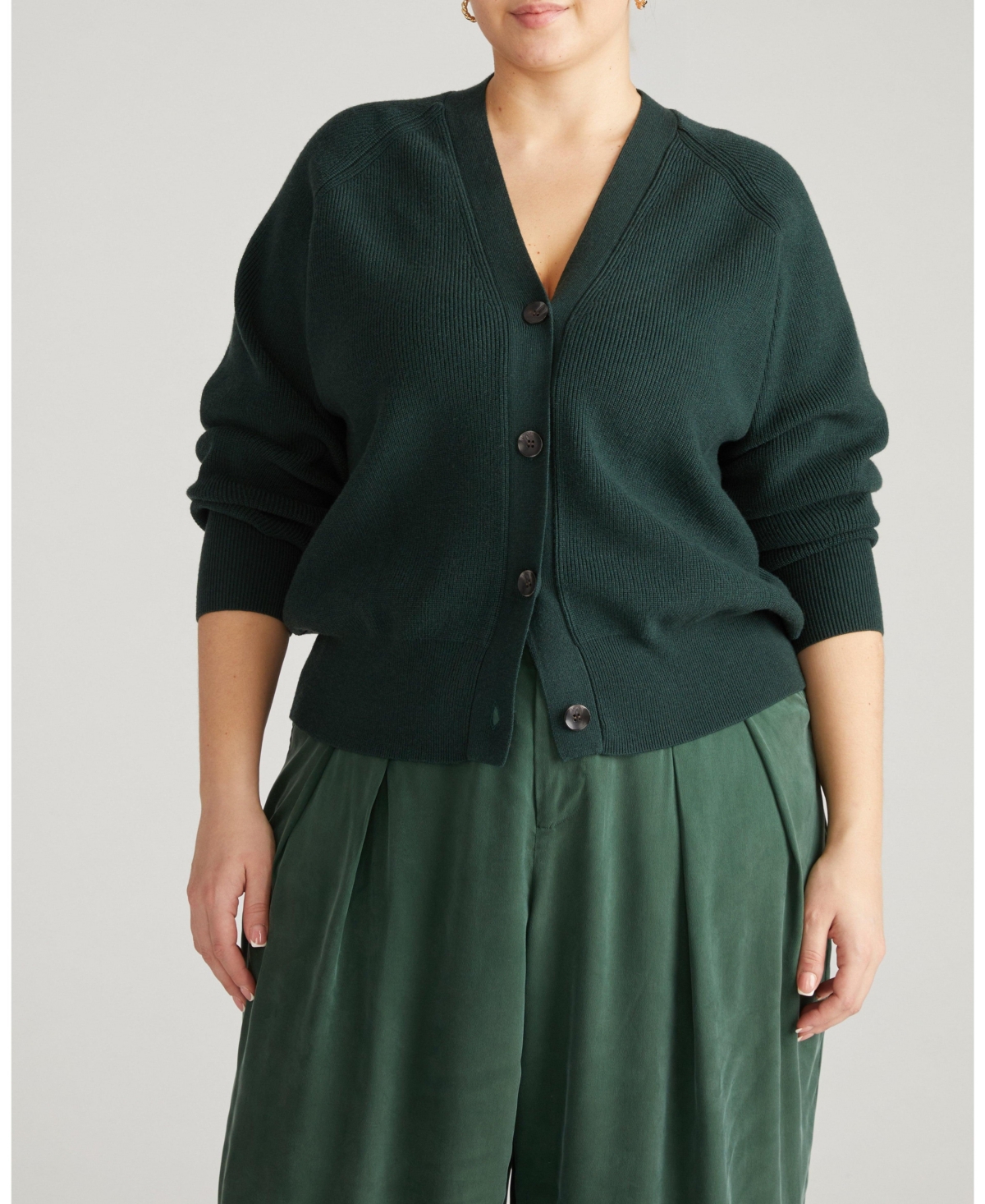 Click here for Universal Standard Plus Size Cable Knit Cardigan -... prices