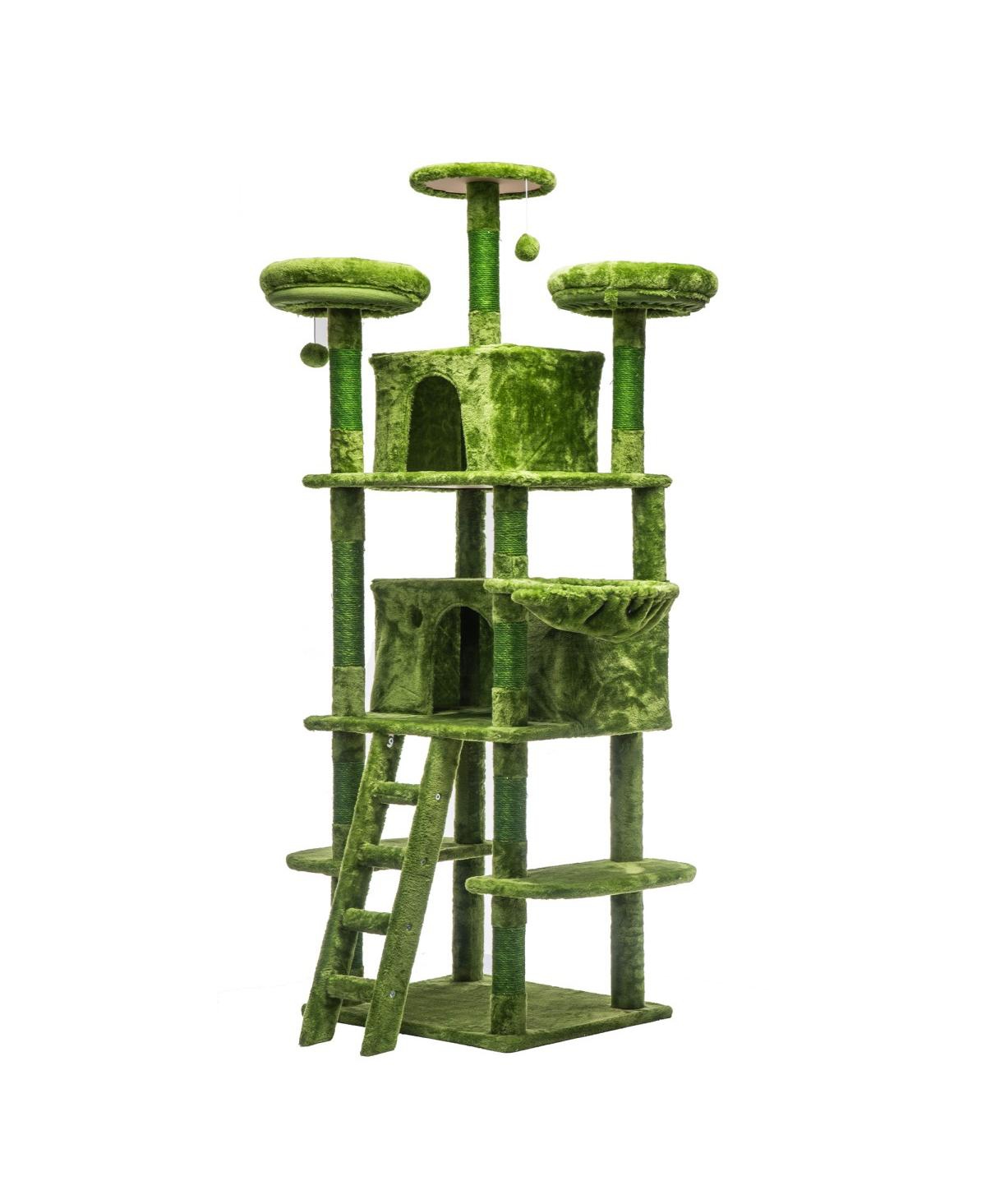 Click here for 6thdruple 70.87 Multi-Level Cat House Tree  Gray L... prices
