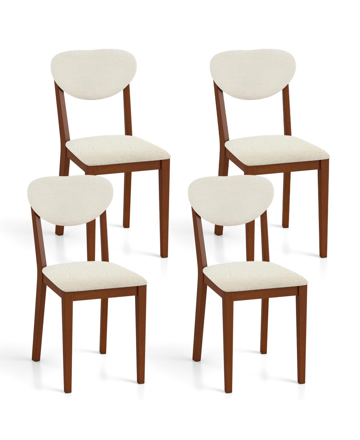 Click here for Gouun Sherpa Fleece Dining Chairs Set of 4 with Ru... prices