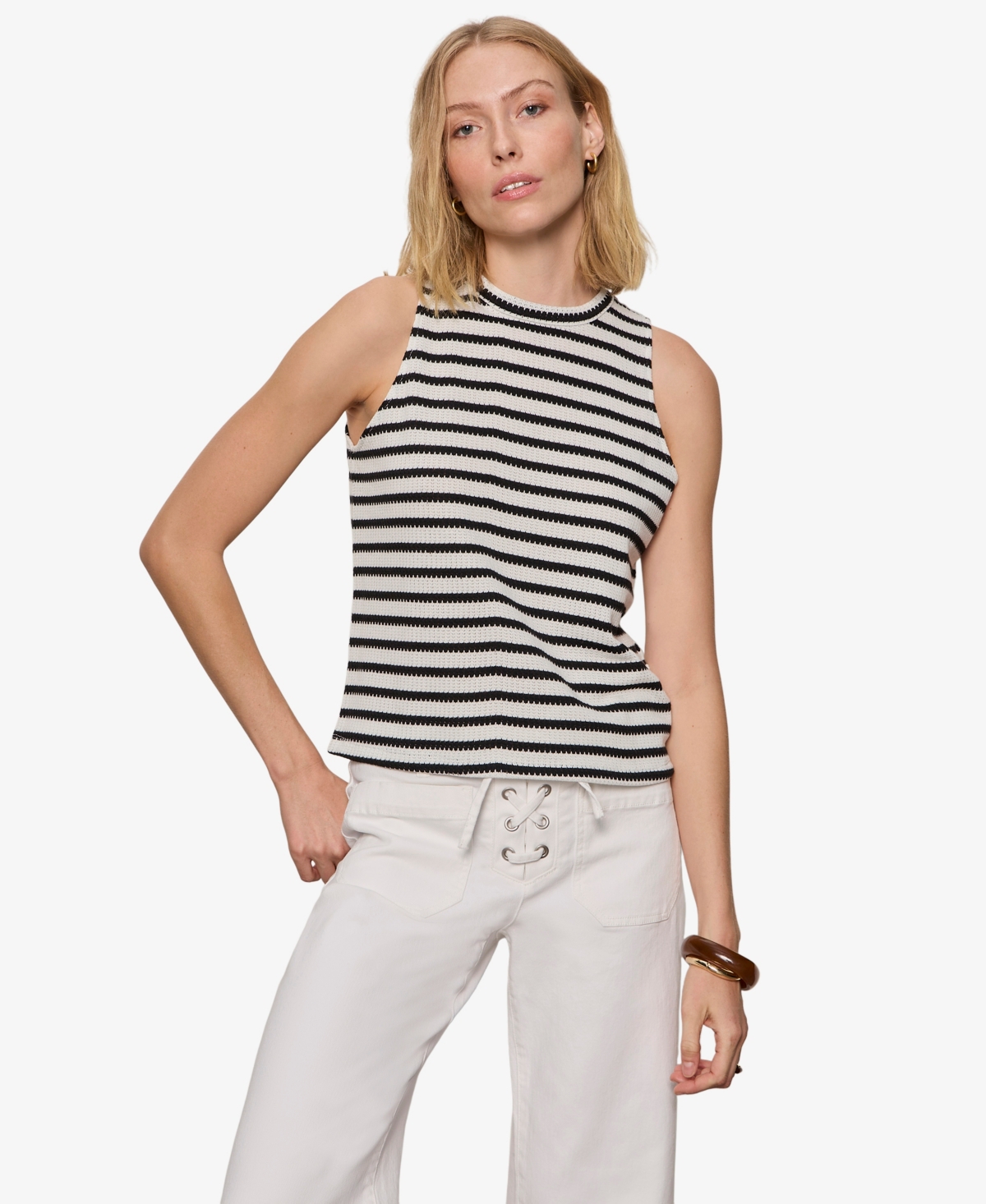 Click here for Sanctuary Petite Sleeveless Striped Campari High-N... prices