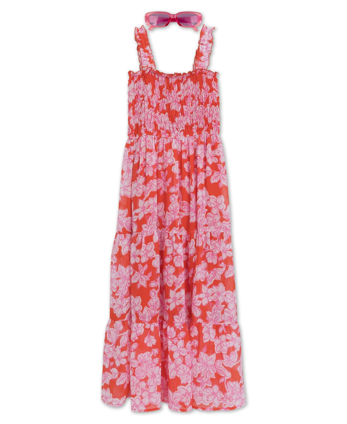 Click here for Speechless Girls 8-16 Maxi Smocked Bodice Tier Dre... prices