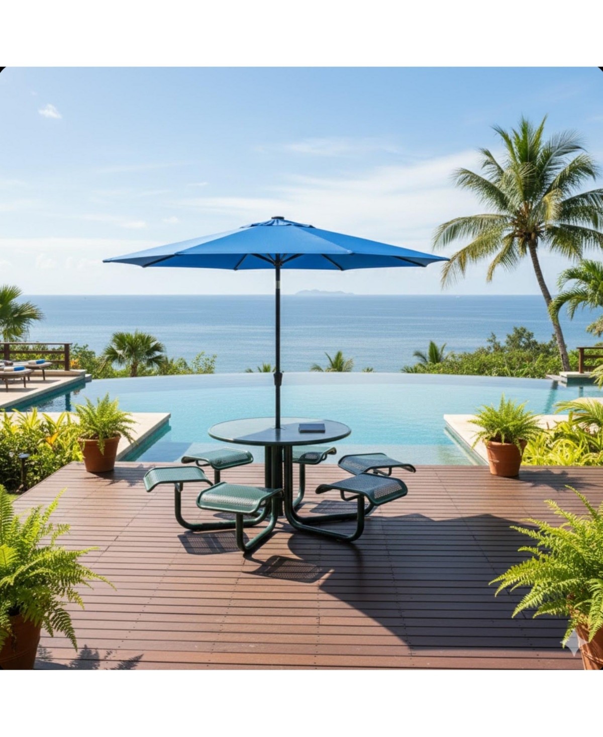 Click here for Mondawe 11 Ft Solar Led Market Patio Umbrella with... prices