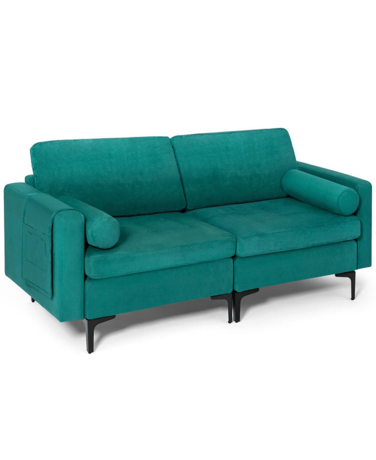 Click here for Gouun Modular Loveseat Sofa with 2 Bolsters and Si... prices