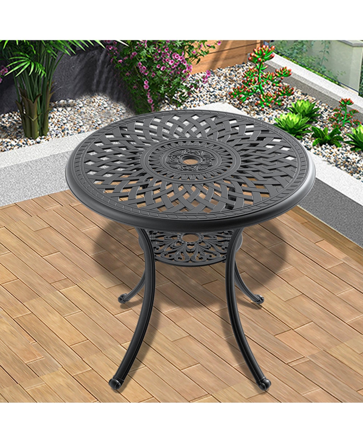 Click here for Clihome 30.71-inch Cast Aluminum Patio Dining Tabl... prices