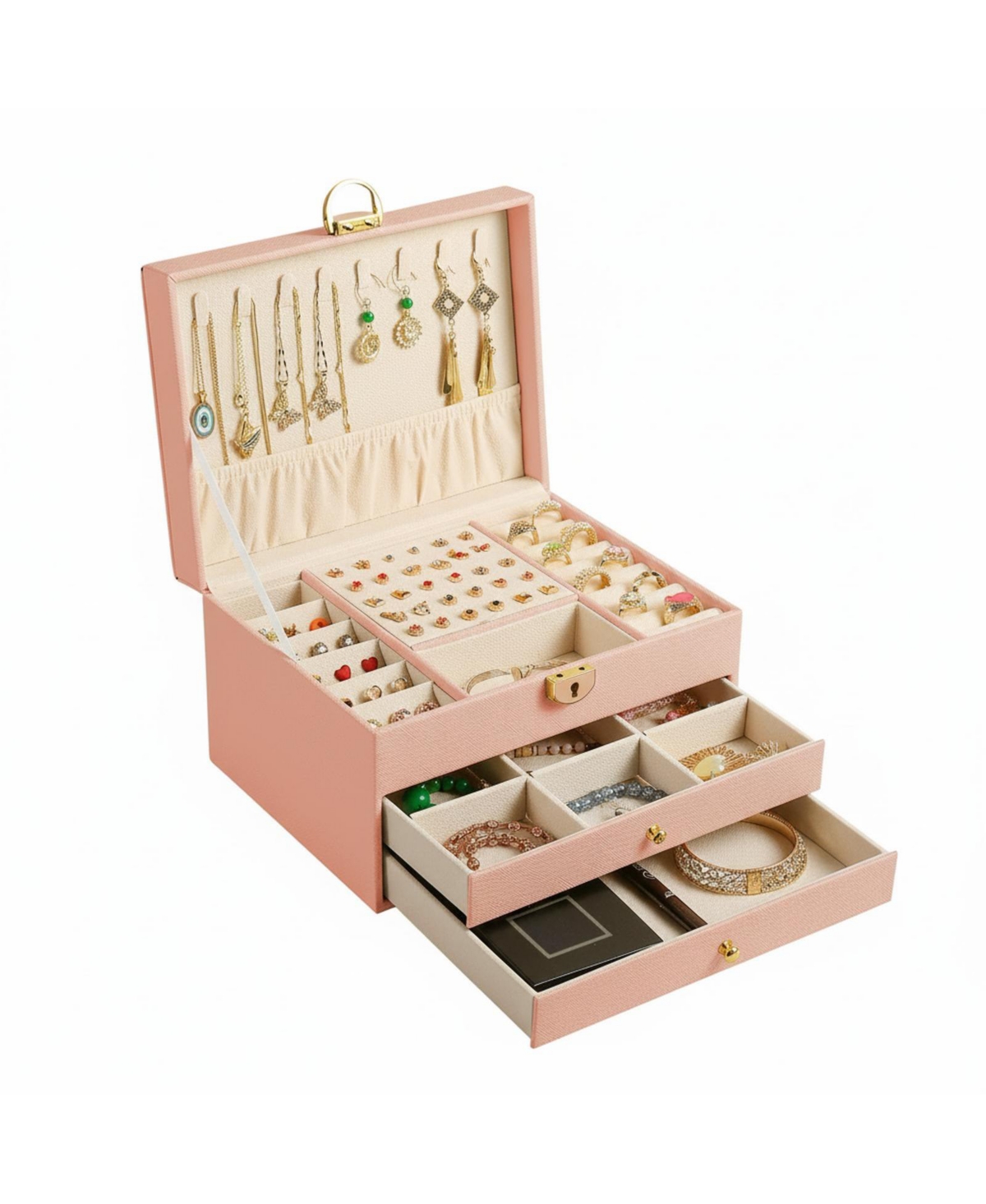 Click here for Yigii Lockable Jewelry Organizer with Drawers Cust... prices