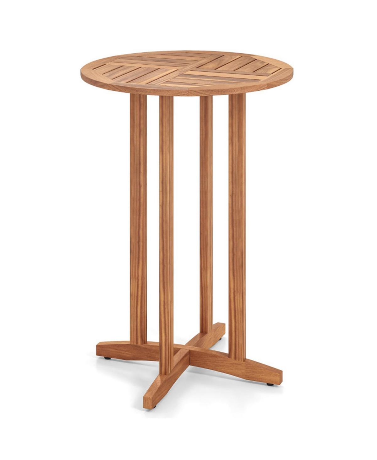 Click here for Sugift 39 in Outdoor Acacia Wood Bar Table with Sl... prices