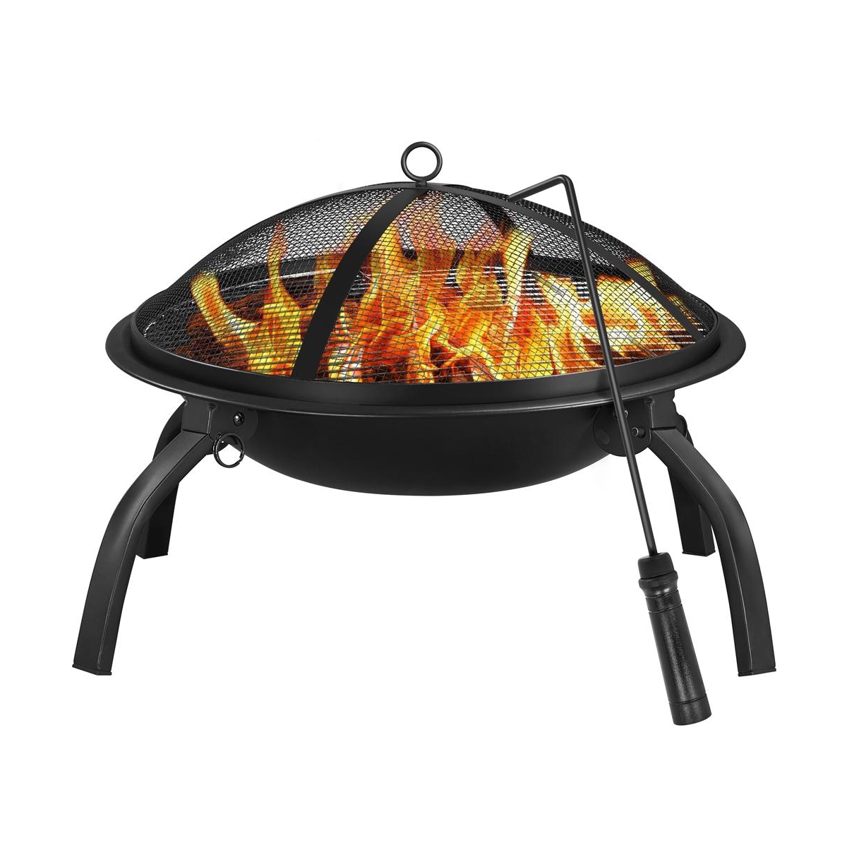 Click here for Yaheetech Foldable Iron Fire Pit Wood Burning Fire... prices