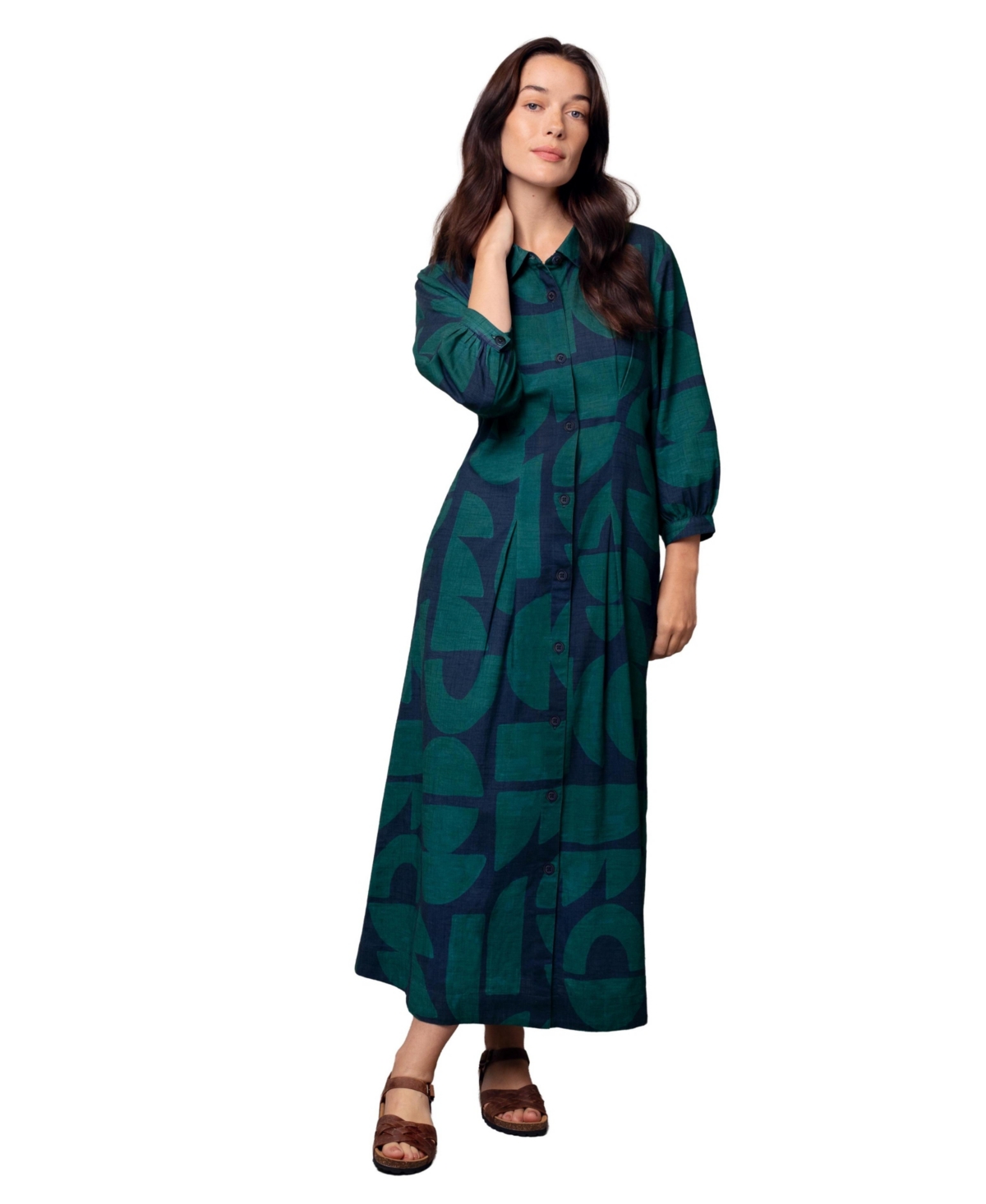 Click here for Celtic & Co. Womens Pleat Detail Shirt Dress - Dar... prices