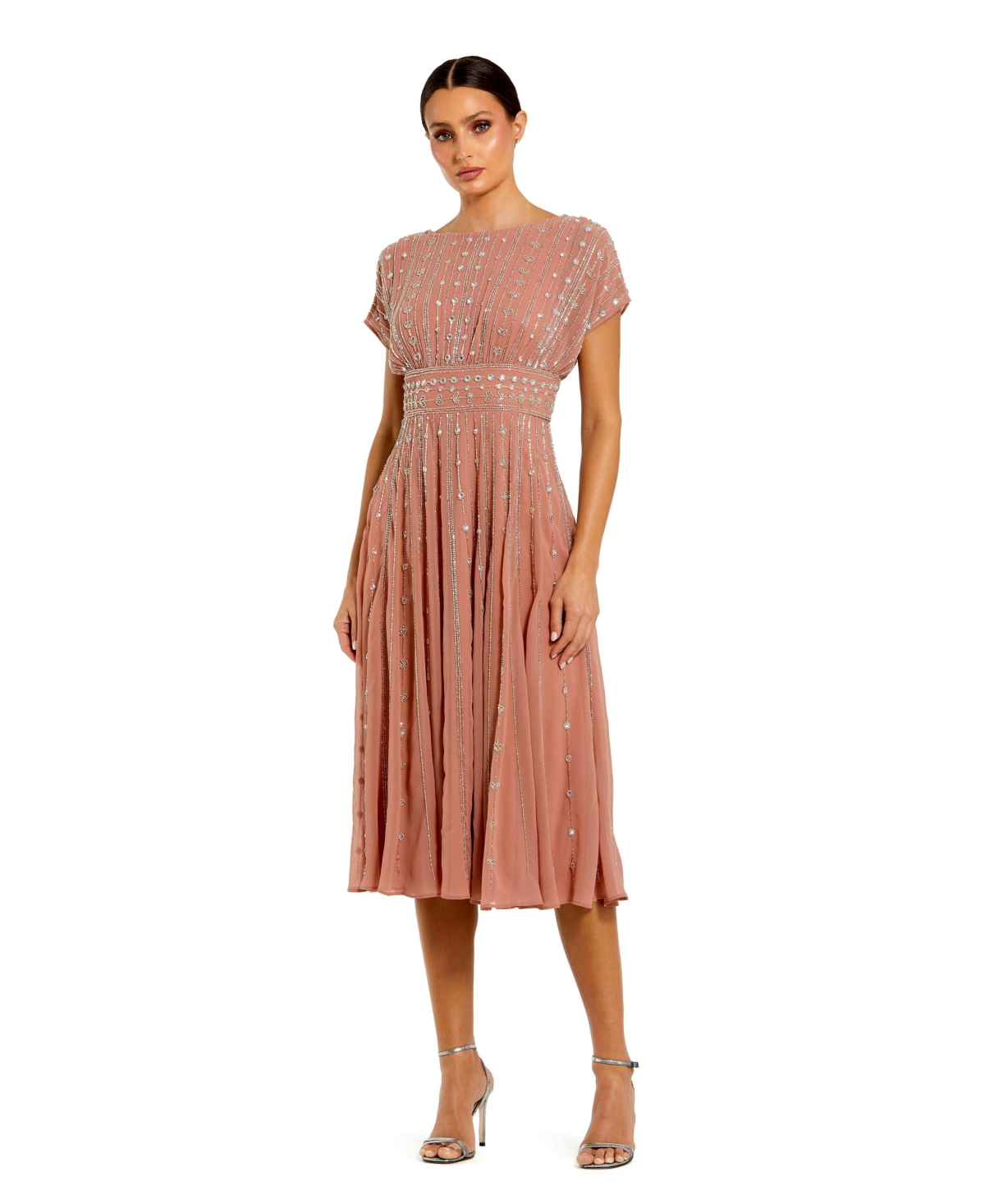 Click here for Mac Duggal Womens Embellished Beaded Georgette Blo... prices