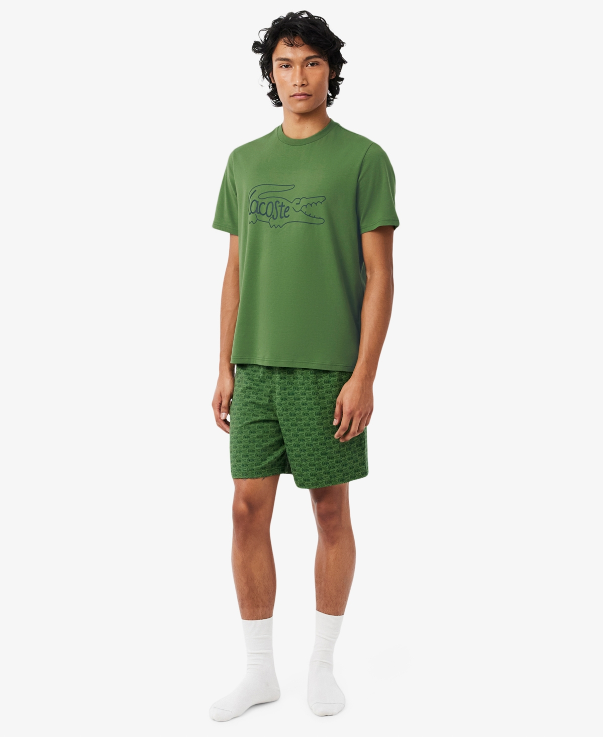 Click here for Lacoste Mens Short-Sleeve T-Shirt and Pajama Short... prices