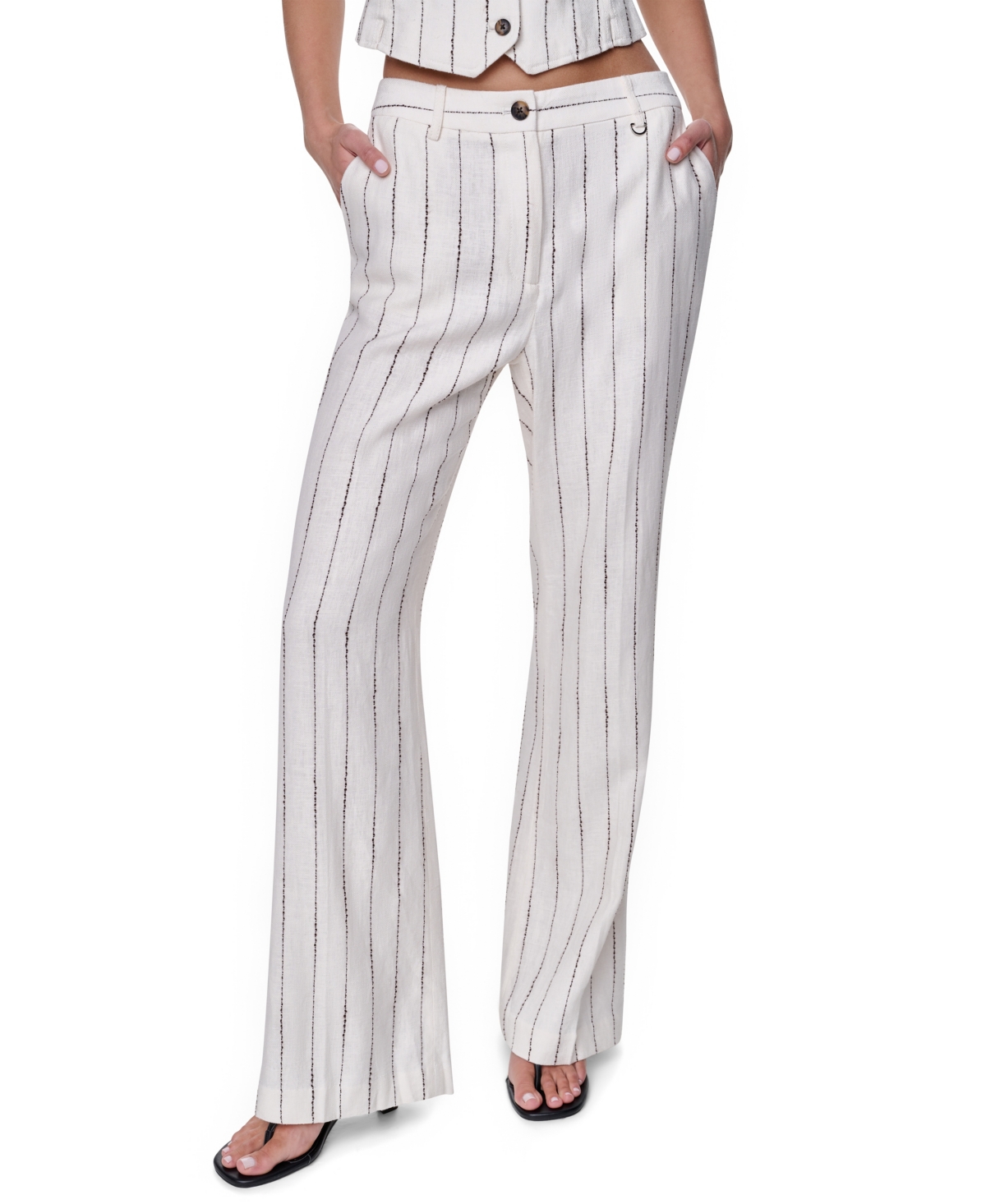 Click here for Dkny Womens Heavy Top Stitch Striped Pants - Cocon... prices