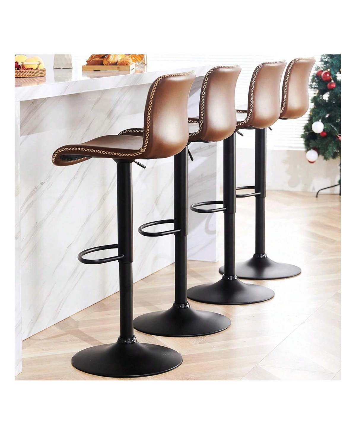 Click here for gaomon Dining Chair Modern Bar Stools Set of 4 Adj... prices