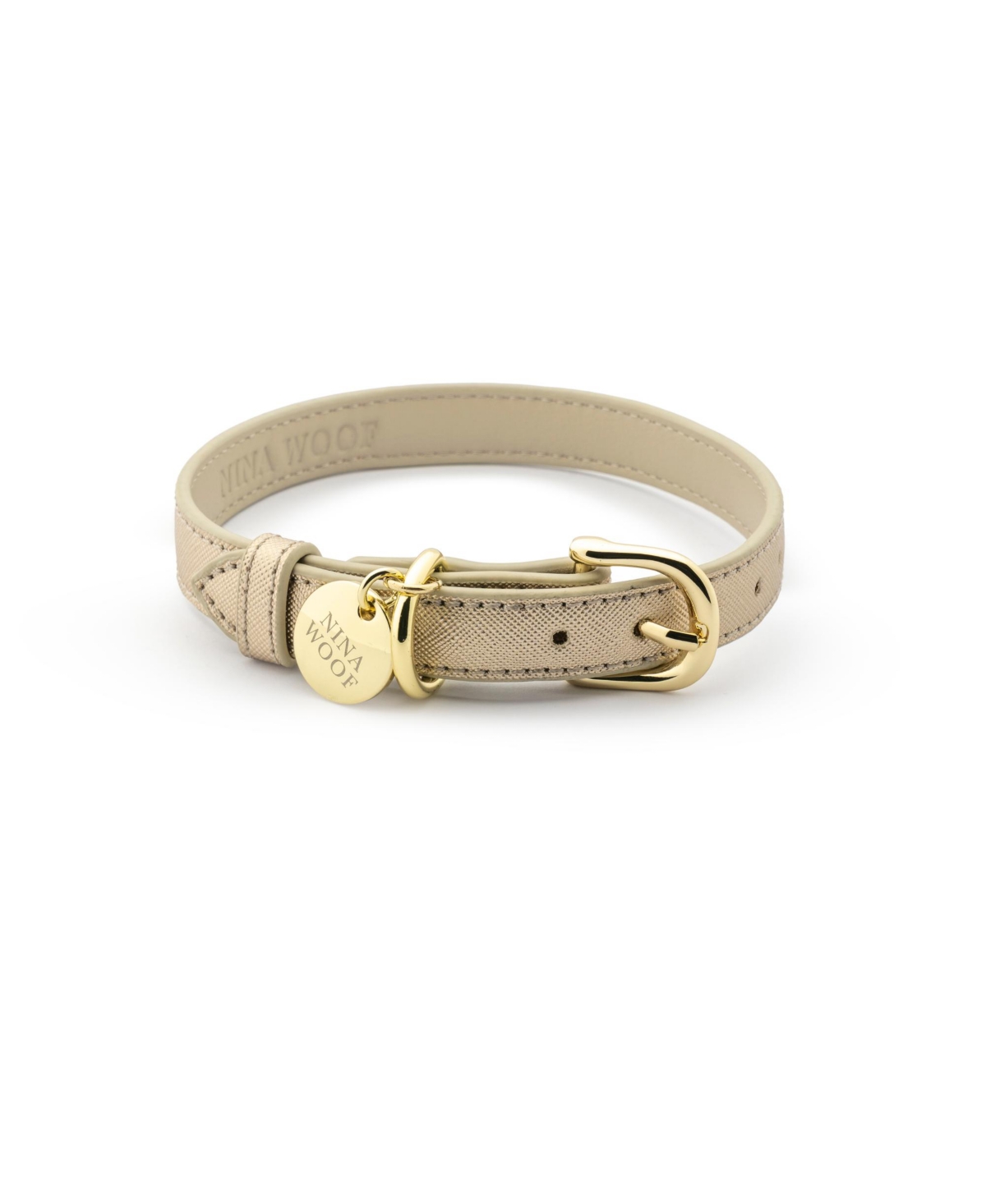 Click here for Pet Dog Collar - Nina Woof - Gold prices